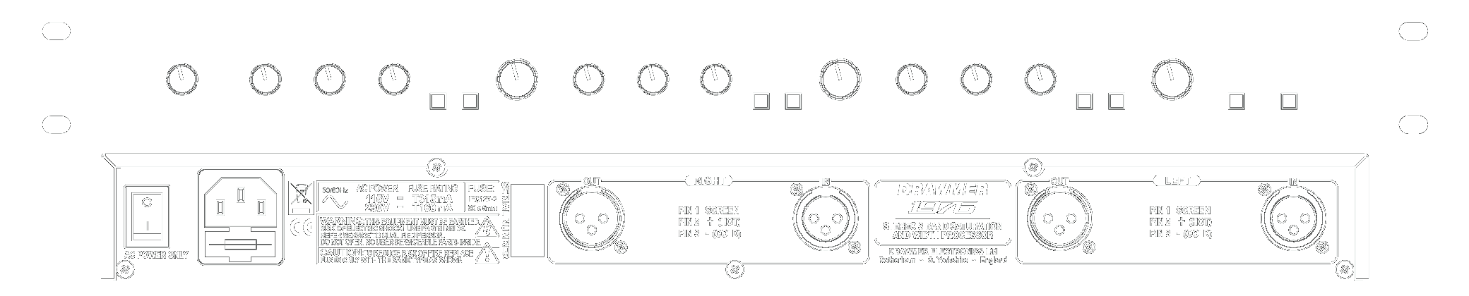 1976 Stereo Three-Band Saturation & Width Processor — Drawmer Electronics