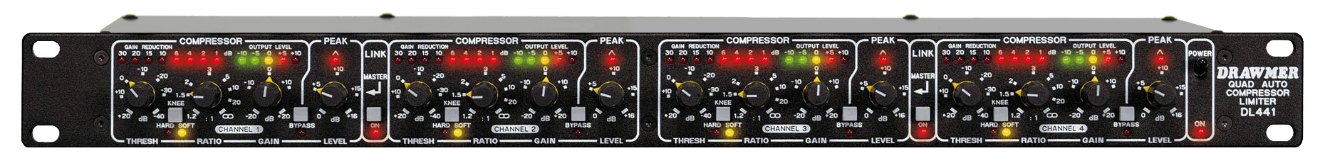 DL441 Quad Auto Compressor Limiter — Drawmer Electronics